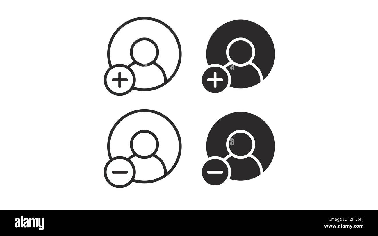 User Check Flat Icon Set. Vector Isolated Illustration of User Icons ...