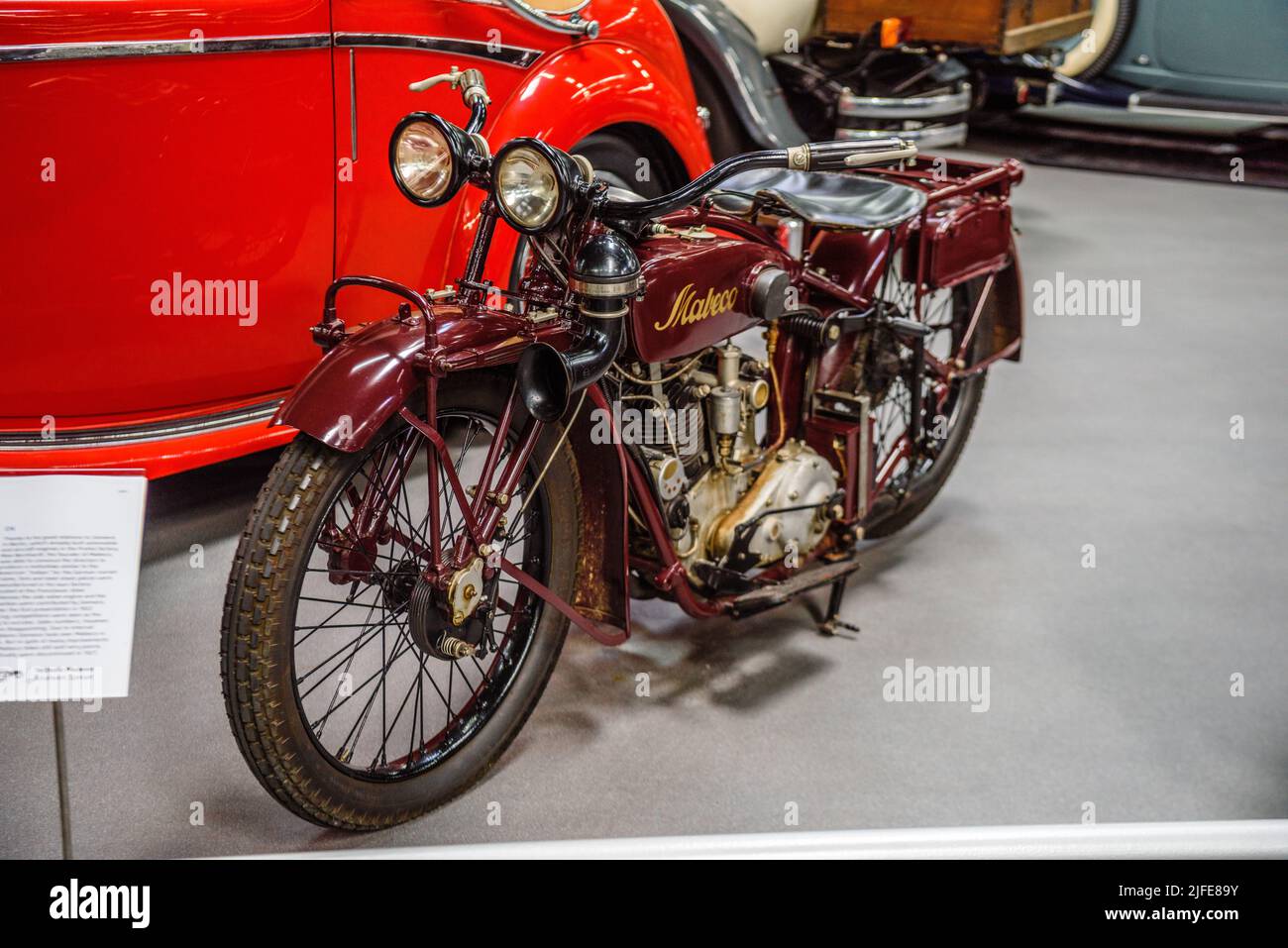 SINSHEIM, GERMANY - MAI 2022: dark red maroon motorbike motorcycle ...