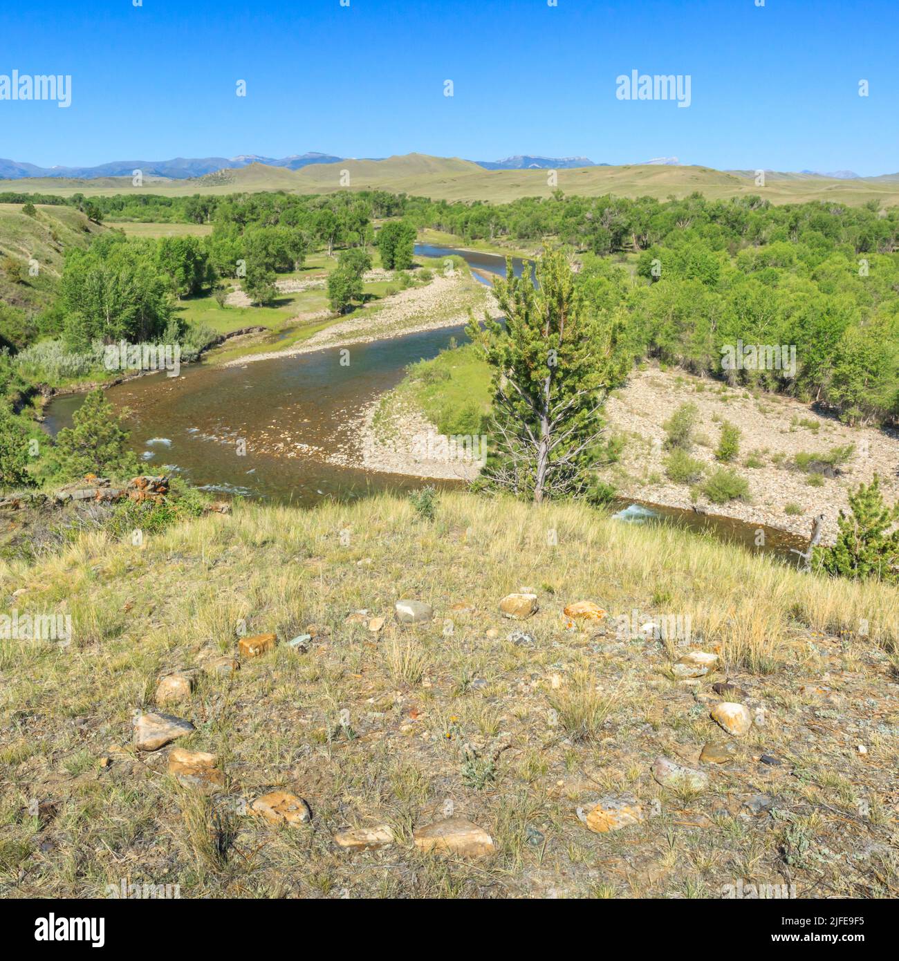 tipi ring above the dearborn river near craig, montana Stock Photo - Alamy
