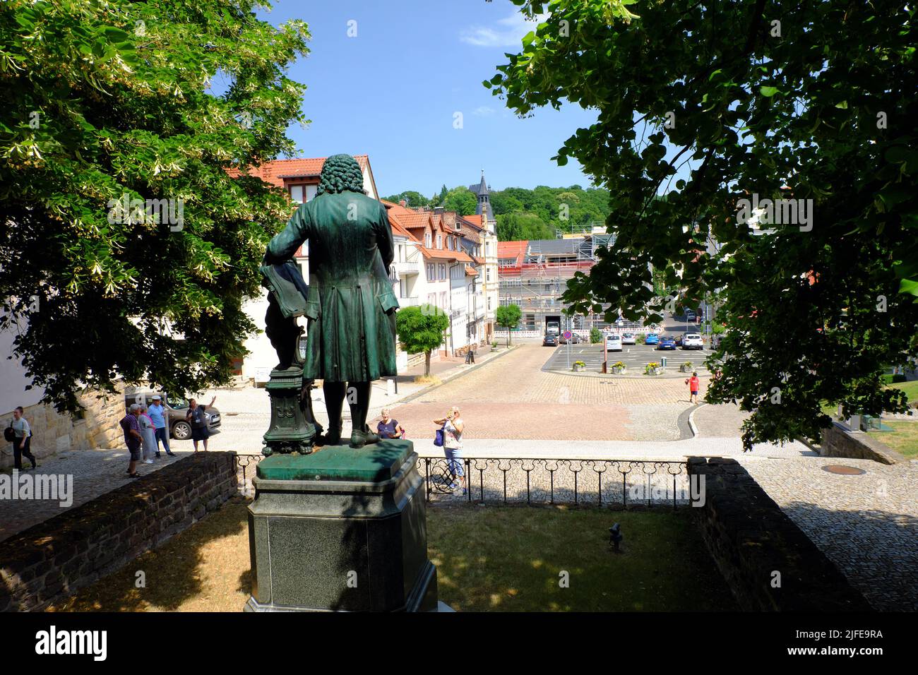 Johann Sebastian Bach, born 1685, in Eisenach. Bachhaus and monument ...