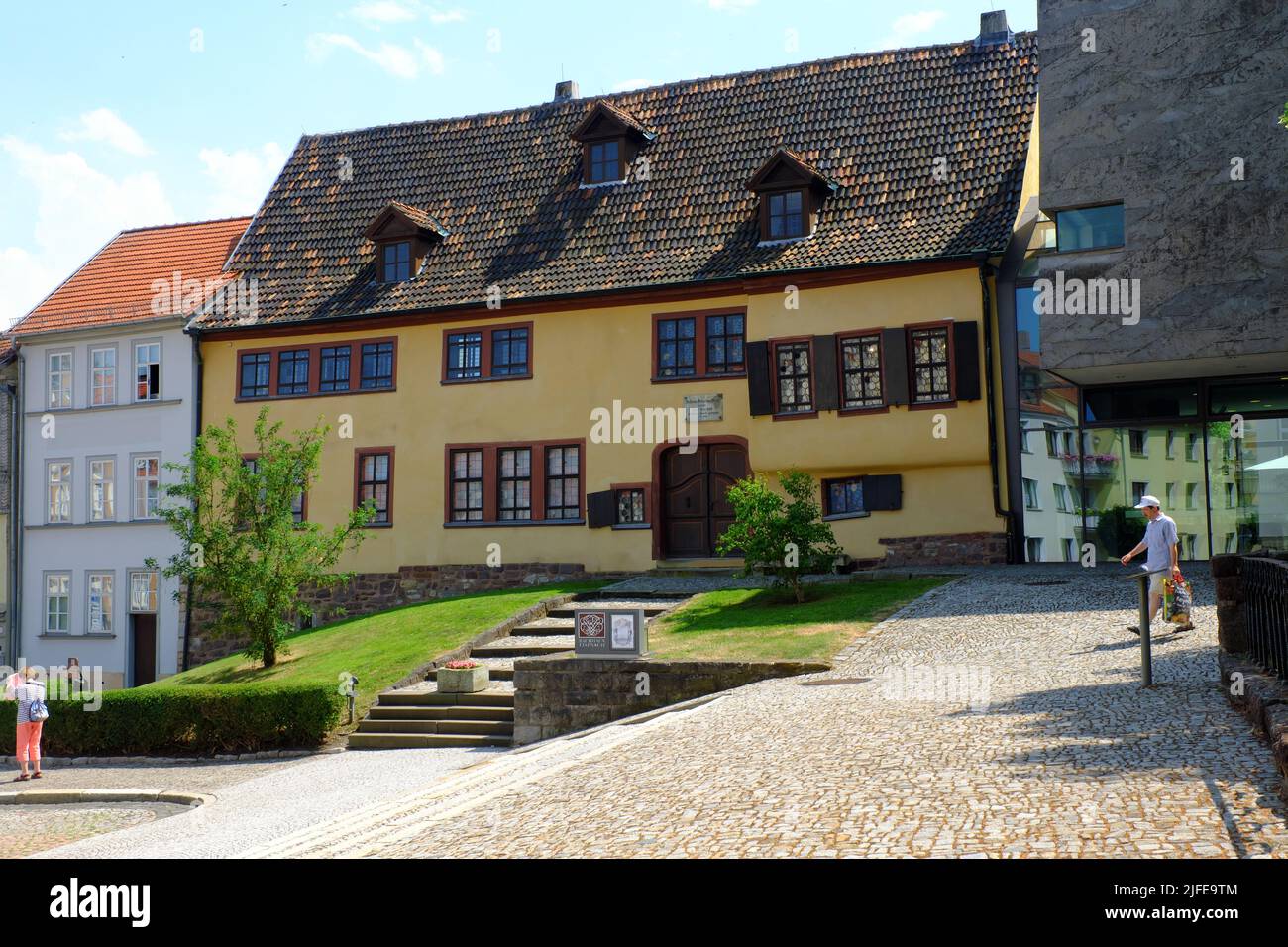 Johann Sebastian Bach, born 1685, in Eisenach. Bachhaus and monument ...