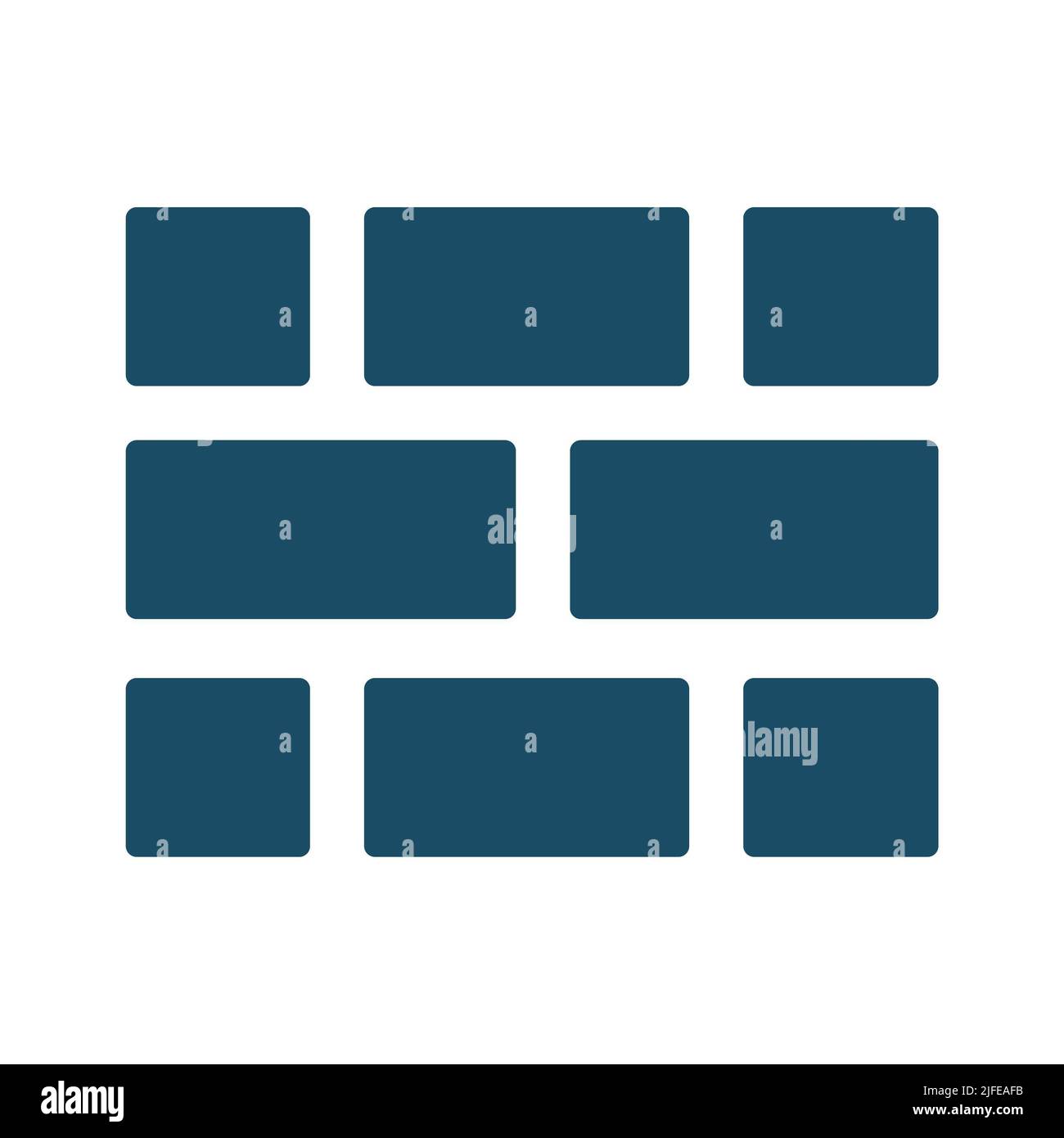 High quality dark blue flat brick wall icon. Pictogram, icon set ...