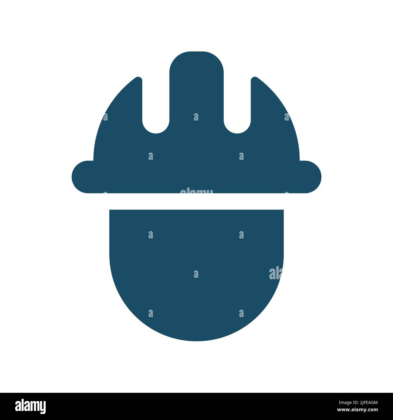 High quality dark blue flat worker with helmet icon. Pictogram, icon ...