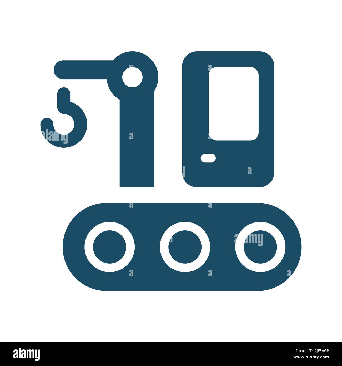 High quality dark blue flat crane, lifter icon. Pictogram, icon set ...