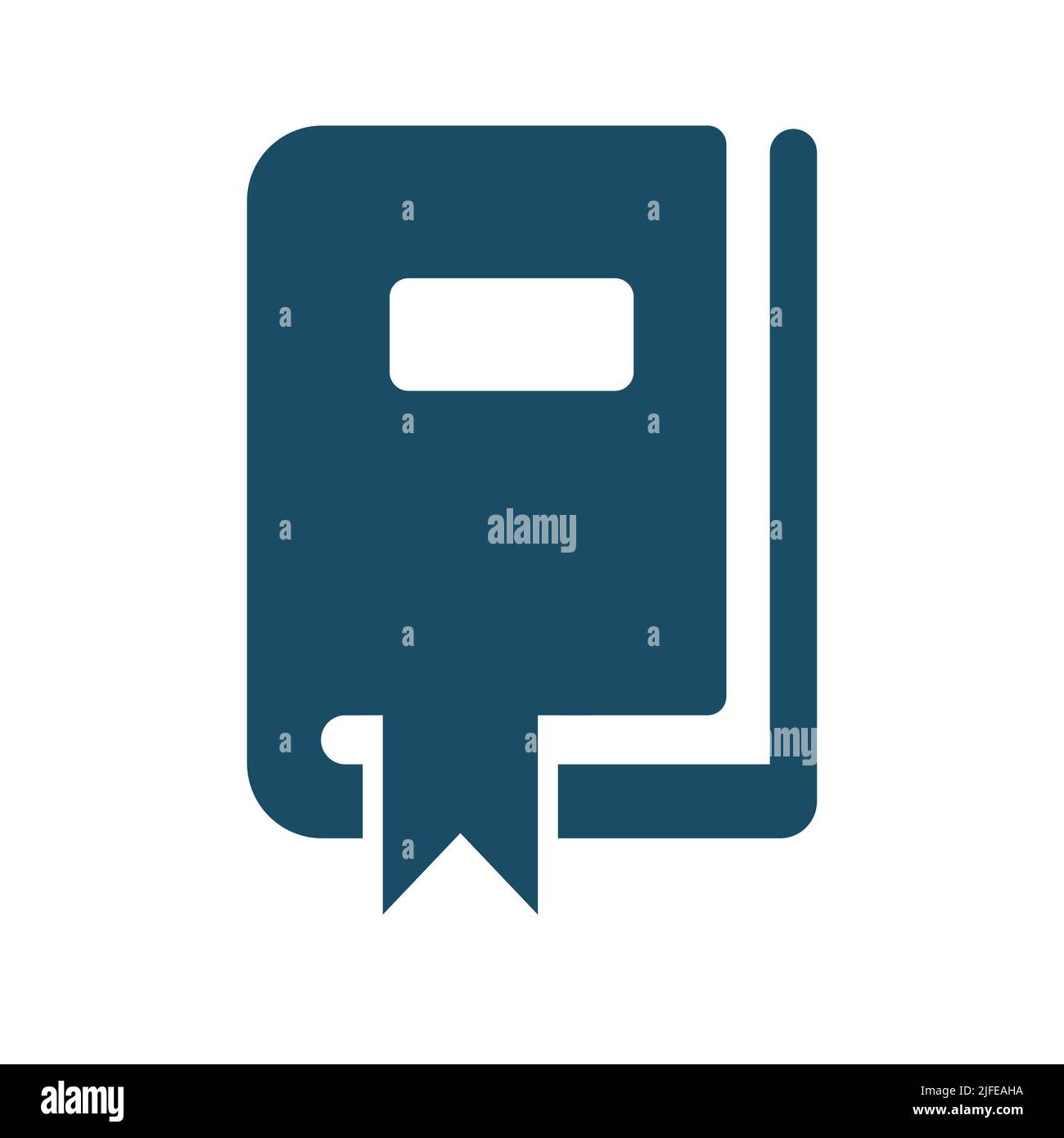 High quality dark blue book with bookmark icon. Pictogram, icon set ...