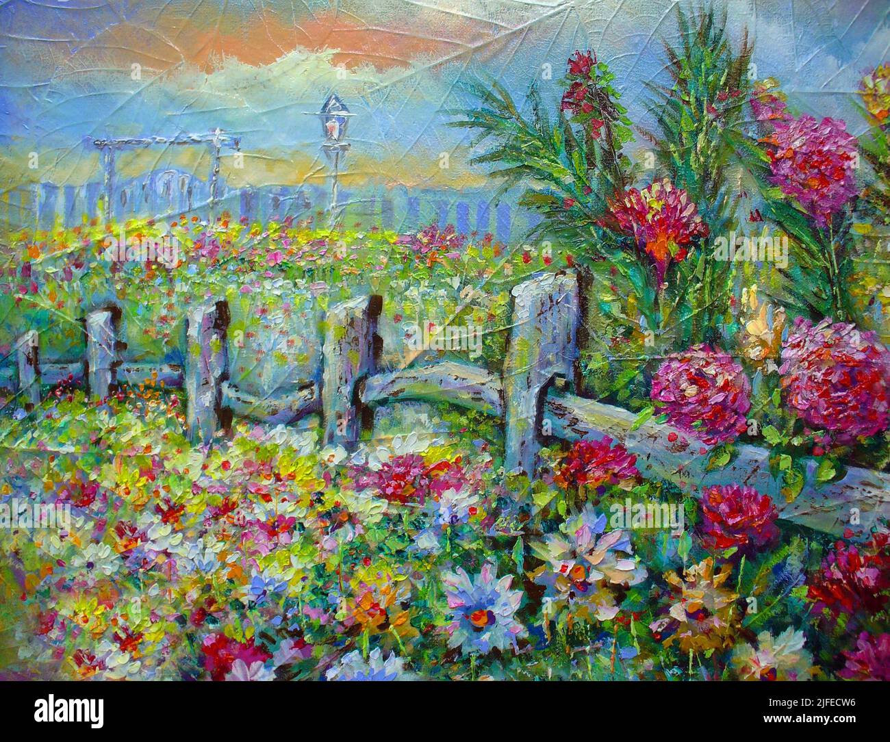 Art painting oil color flower , backgrounds for design , flower , flora ...