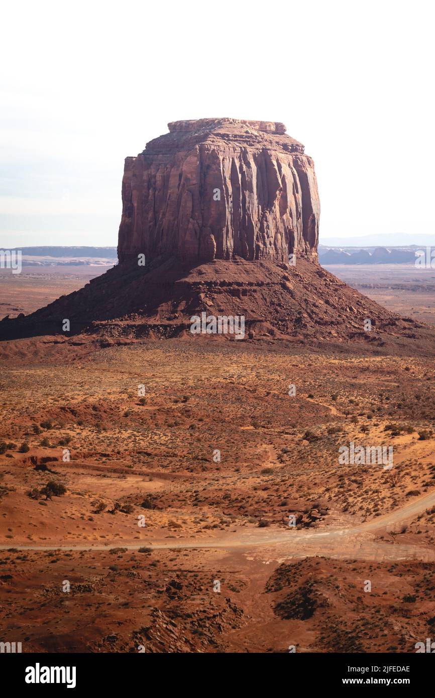 A beautiful landscape of the Merrick Butte on a sunny morning Stock ...