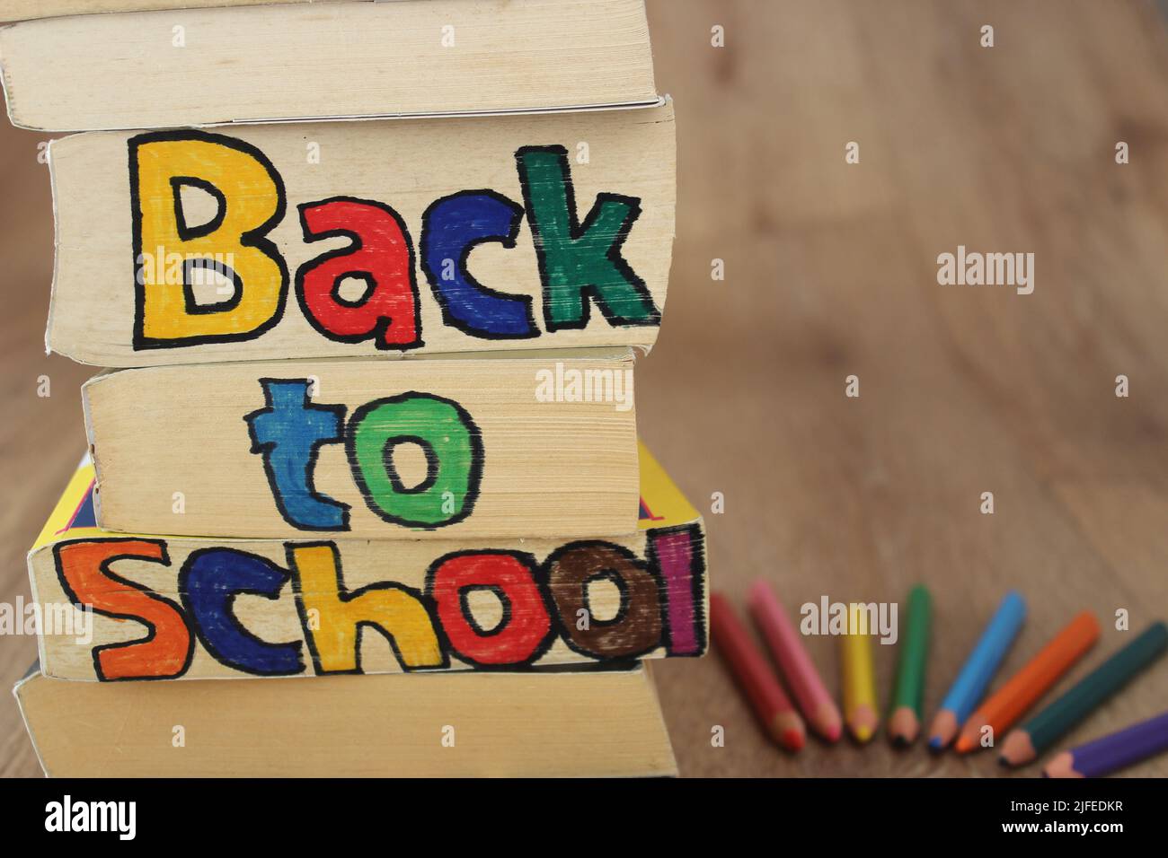 Back to school, ready for school concept background with books and ...