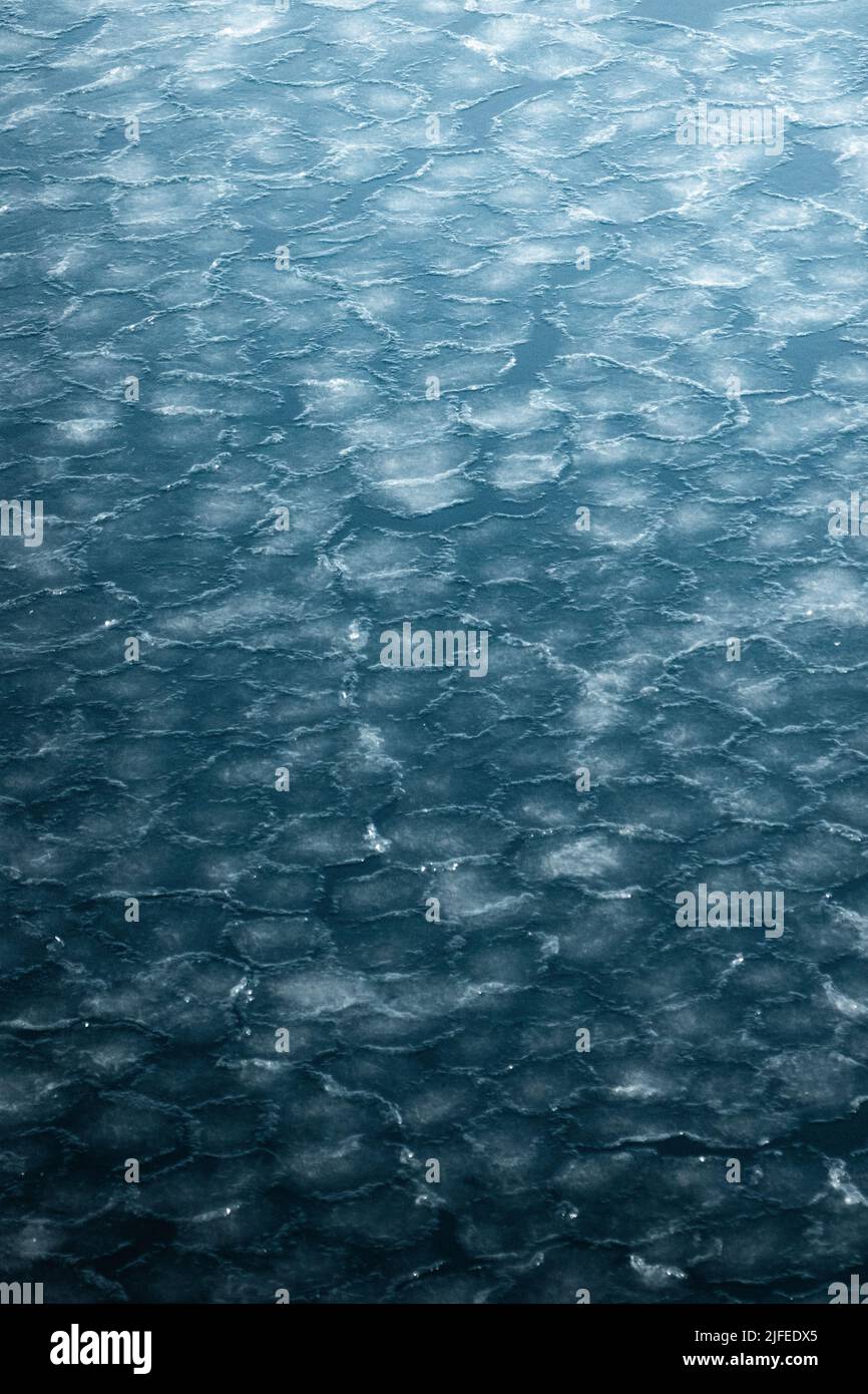 A beautiful view of the surface of cold ocean water with ripples Stock ...