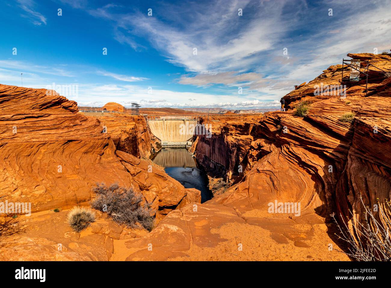 Glenn Canyon Dam lookout and limestone landscape Stock Photo - Alamy
