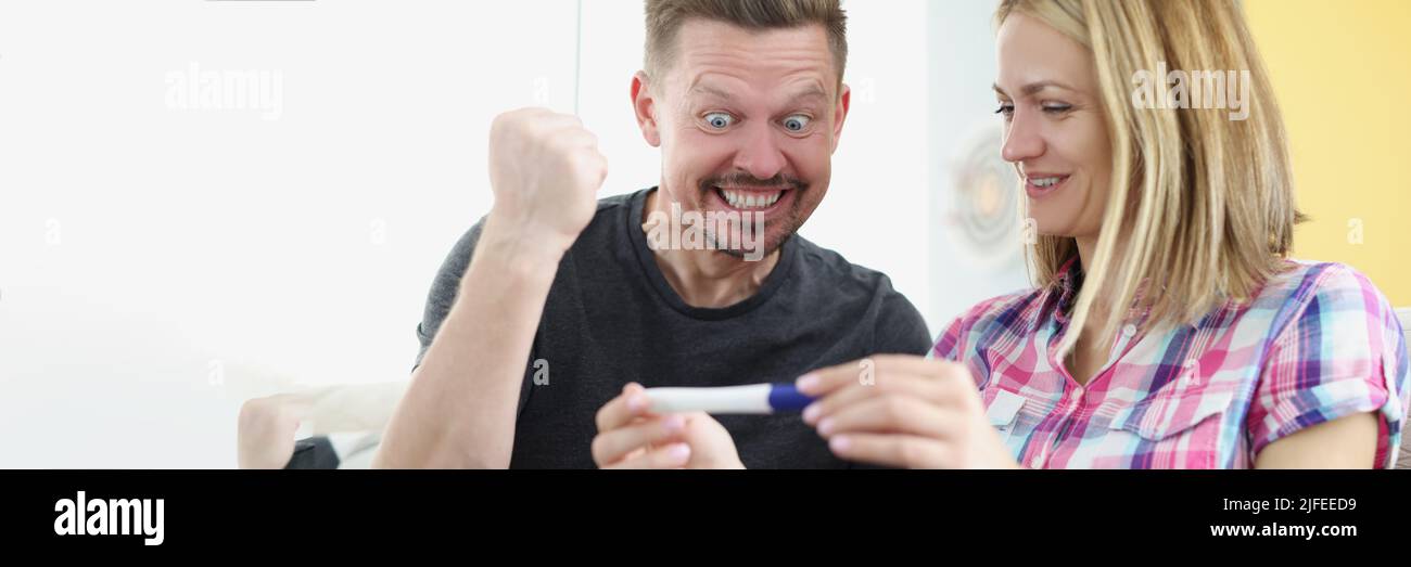 Cheerful couple future parents hi-res stock photography and images - Alamy
