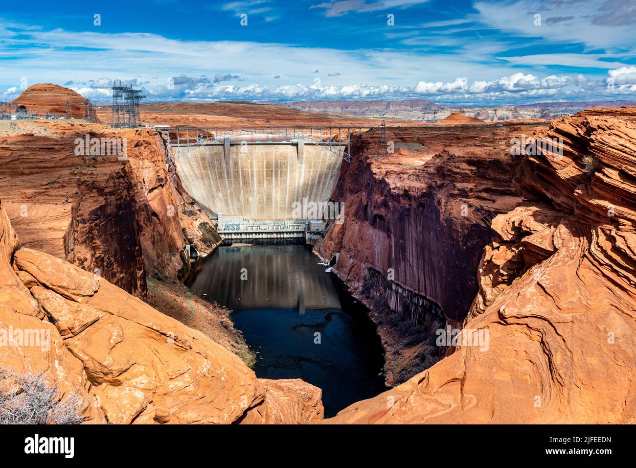Glenn Canyon Dam lookout and limestone landscape Stock Photo - Alamy