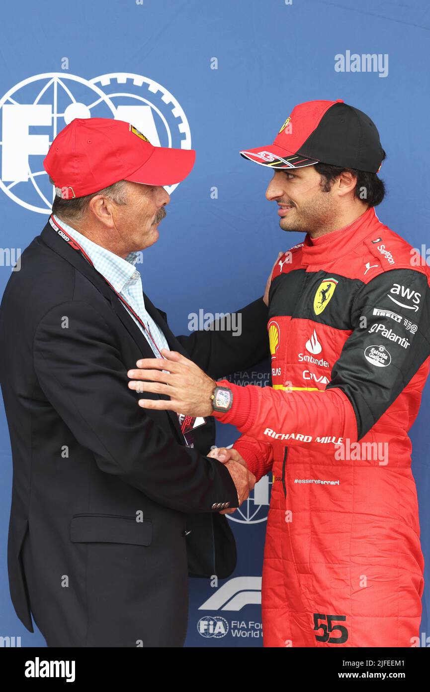 SAINZ Carlos (spa), Scuderia Ferrari F1-75, portrait Nigel Mansel ...