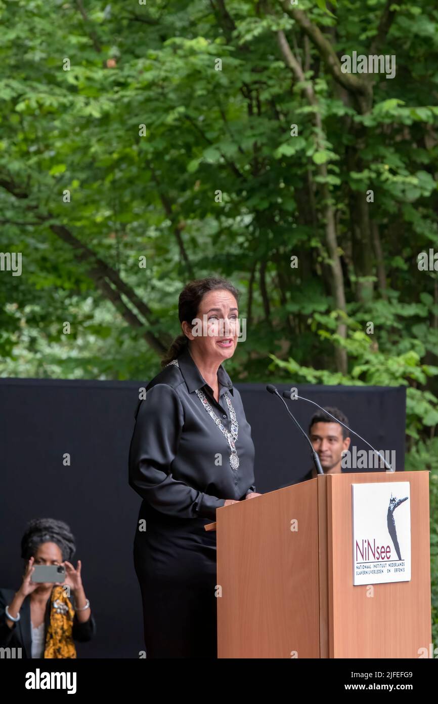 Mayor Femke Halsema At Keti Koti Festival At Amsterdam The Netherlands ...