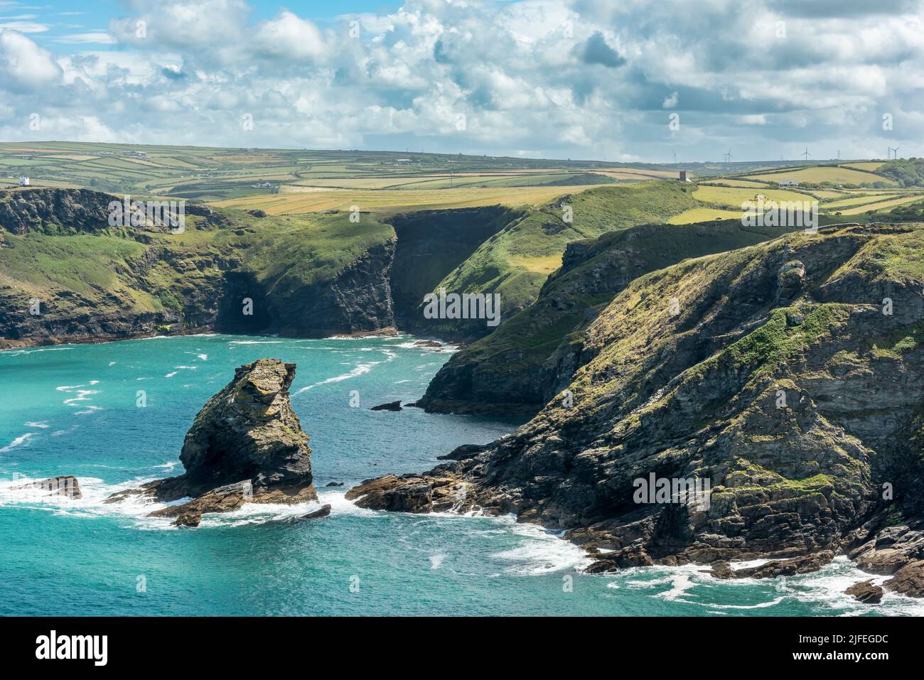 Breathtaking views of the rugged North Cornwall coast from the South ...