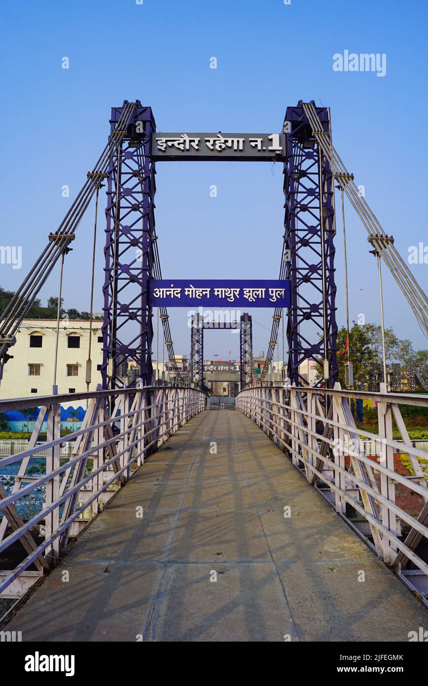 Anand Mohan Mathur Jhula Pul is a public pedestrian suspension bridge ...
