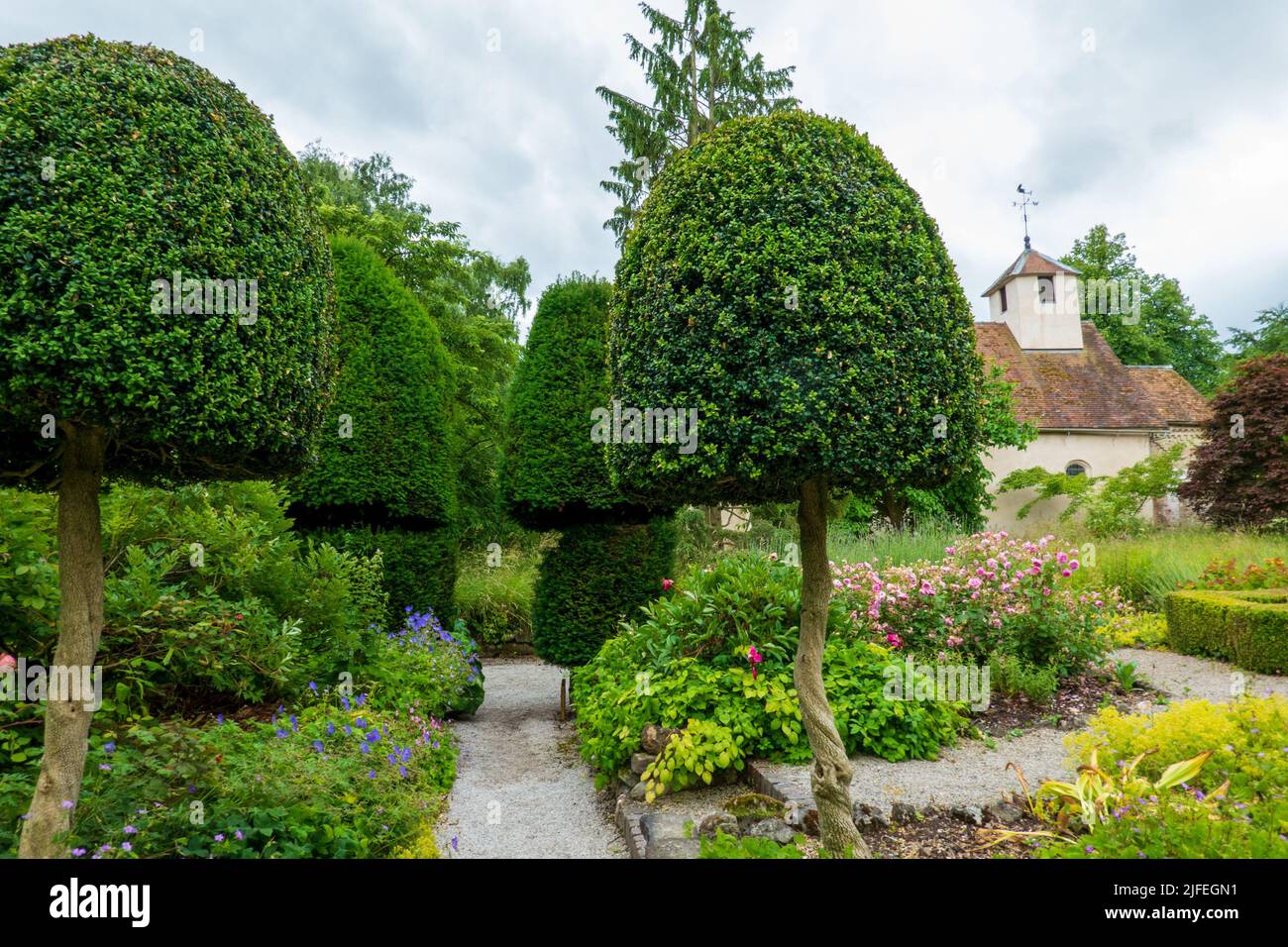 Garden Benthall Hall Stock Photo - Alamy