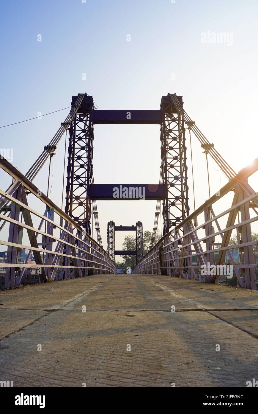 Anand Mohan Mathur Jhula Pul is a public pedestrian suspension bridge ...