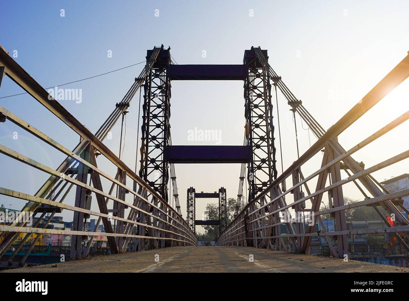 Anand Mohan Mathur Jhula Pul is a public pedestrian suspension bridge ...