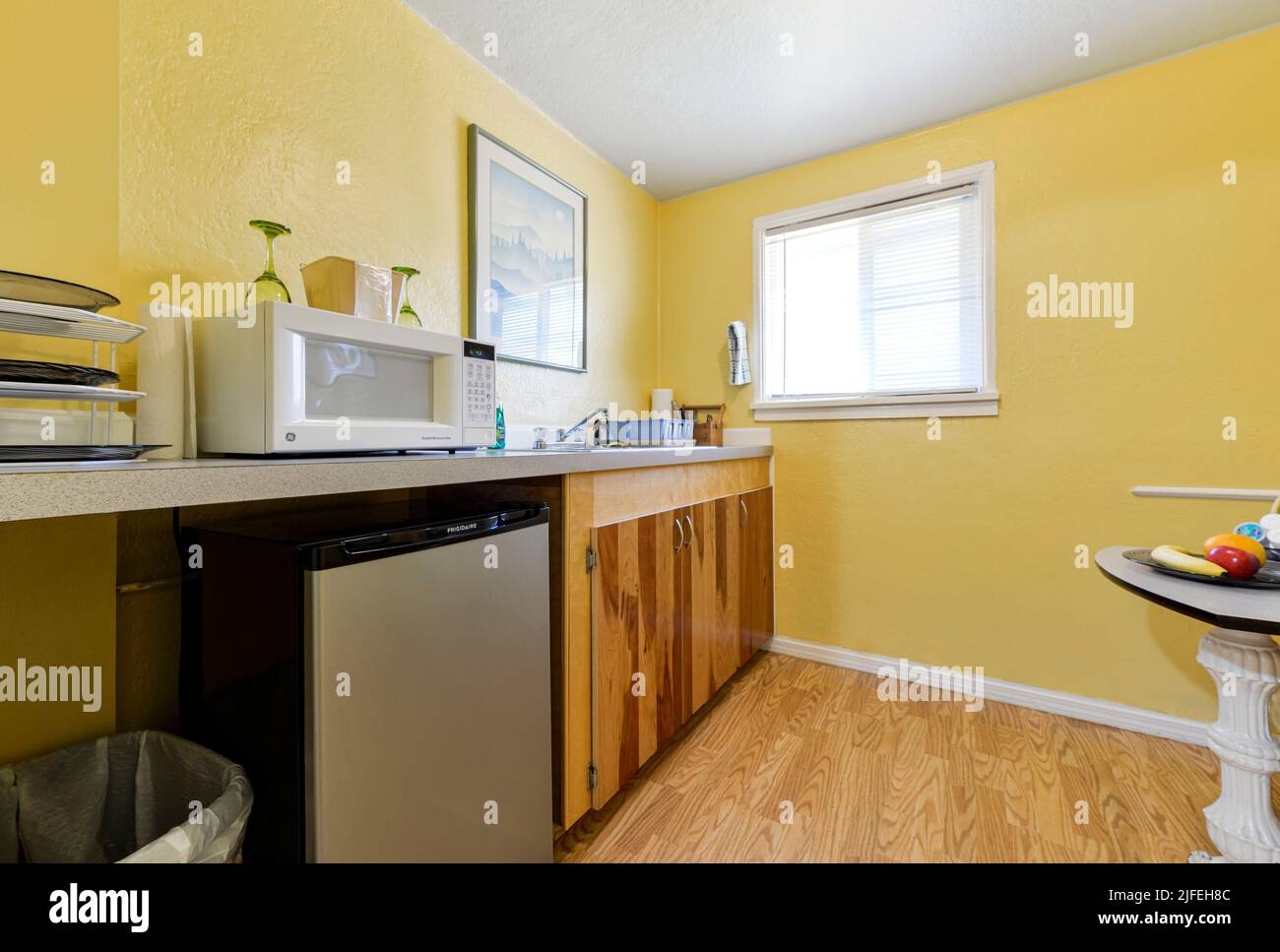 Kitchen motel interior Stock Photo - Alamy