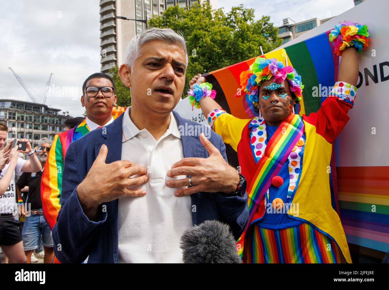 London, UK. 2nd July, 2022. Mayor of London, Sadiq Khan. 50th ...