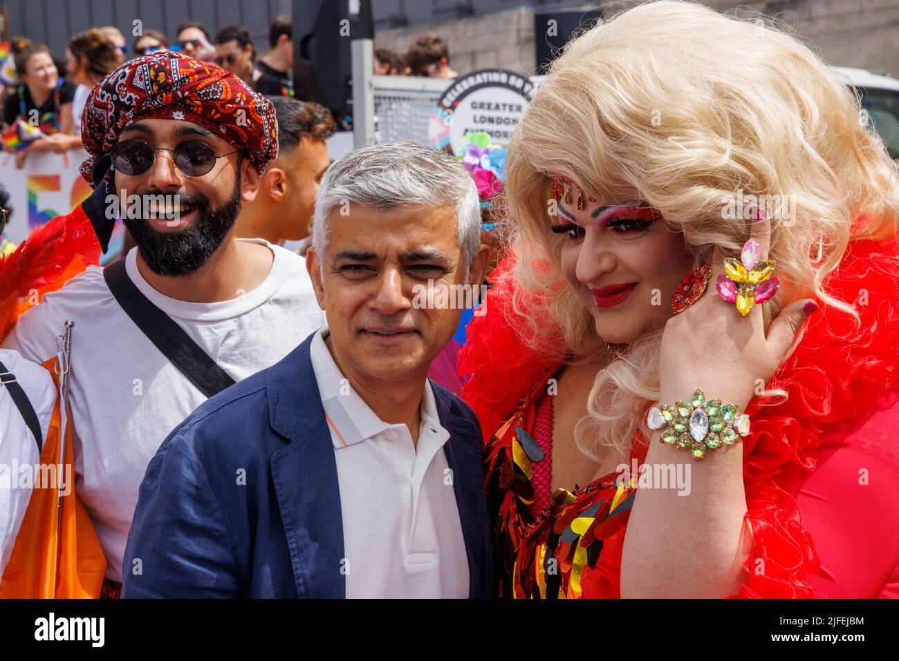 London, UK. 2nd July, 2022. Mayor of London, Sadiq Khan. 50th ...