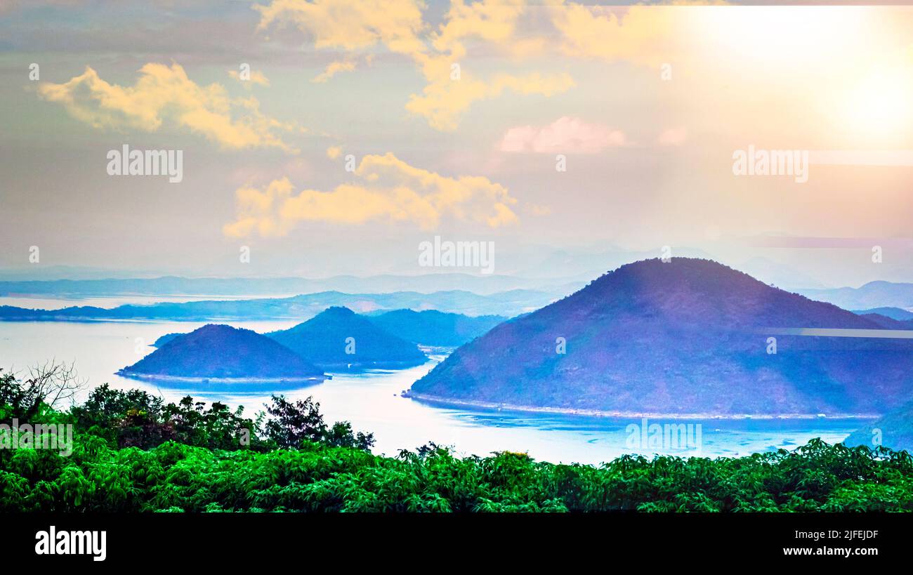 Scenic of Srinakarin dam at, Si Sawat District, Kanchanaburi, Thailand ...