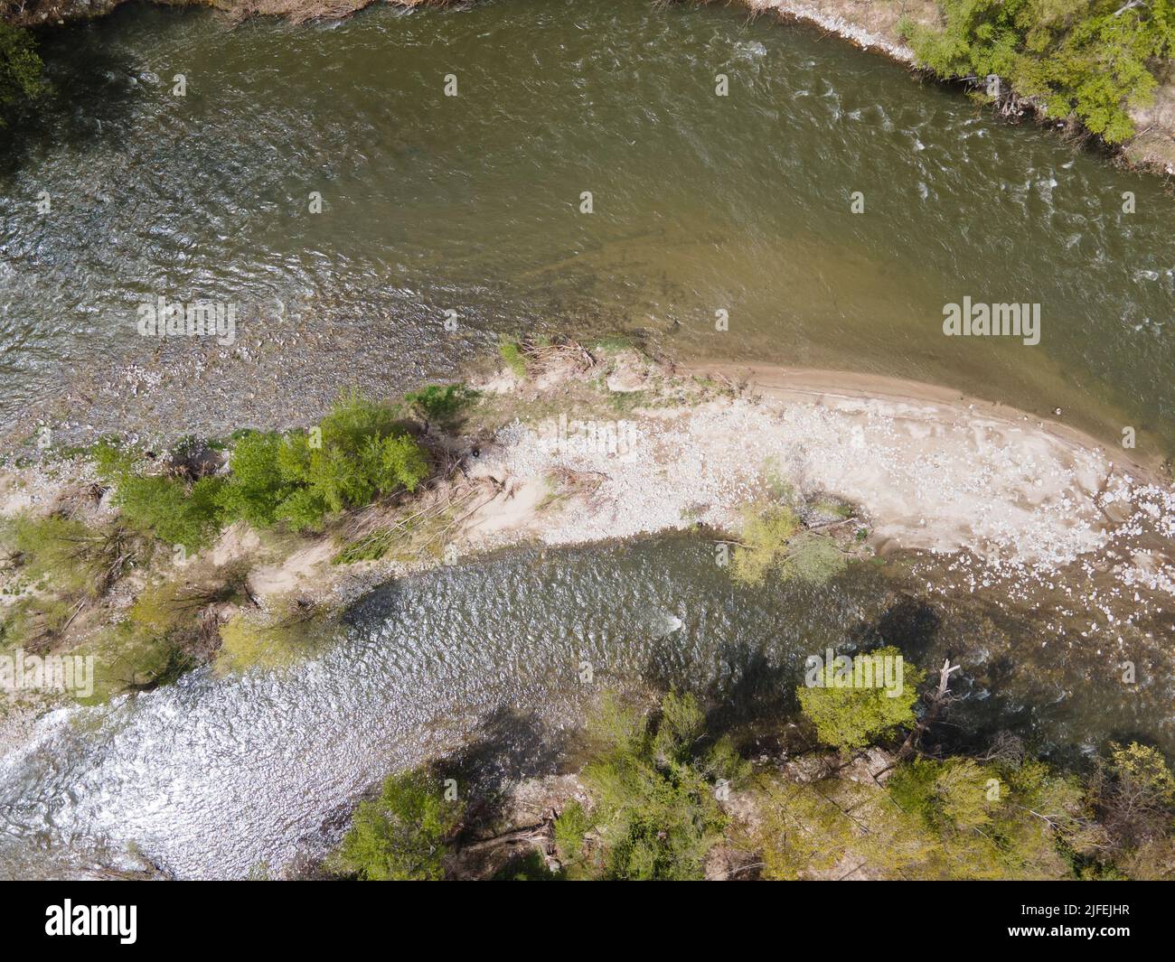 Amazing Aerial view of Struma River passing through the Kresna Gorge ...