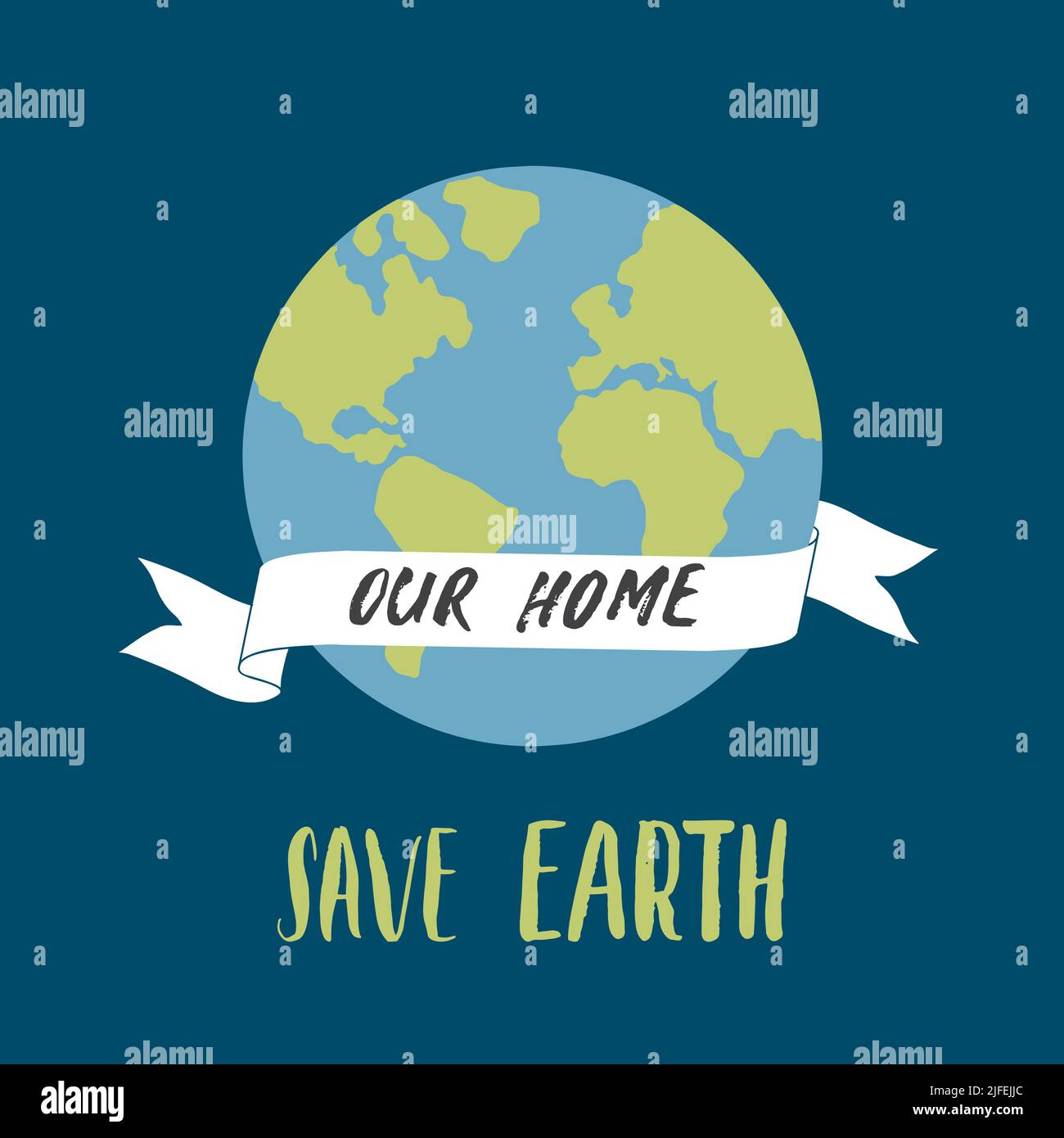 Save the planet card design, environment protection awareness poster ...