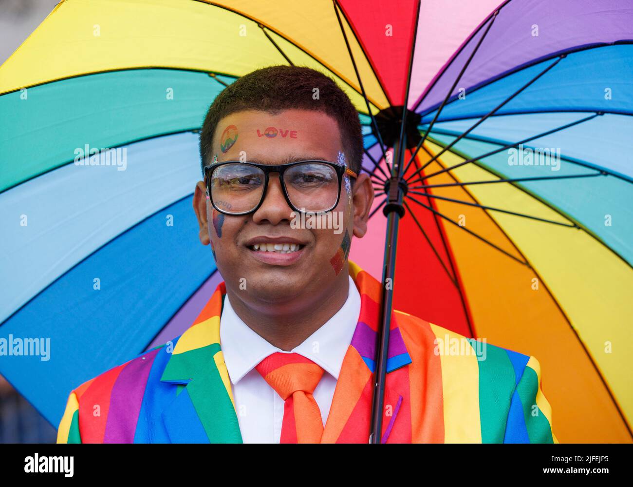 London, UK. 2nd July, 2022. 50th anniversary Pride march. The first ...