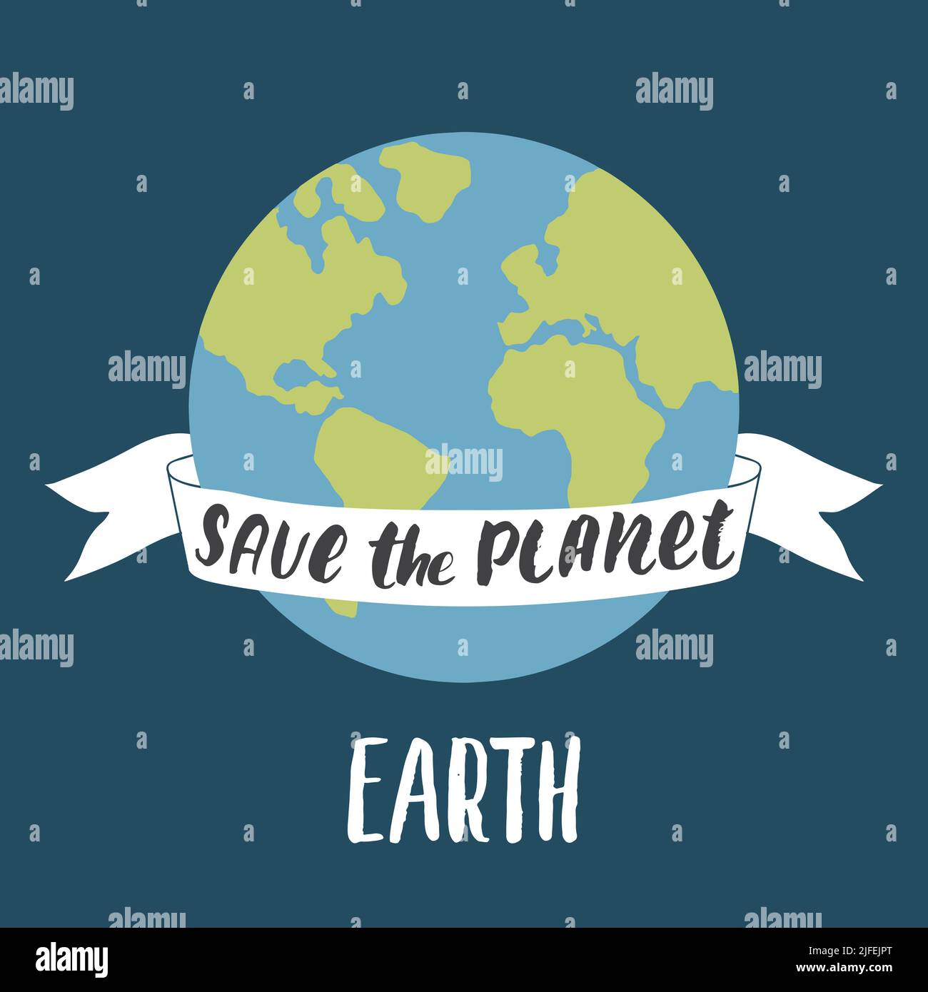 Save the planet card design, environment protection awareness poster ...