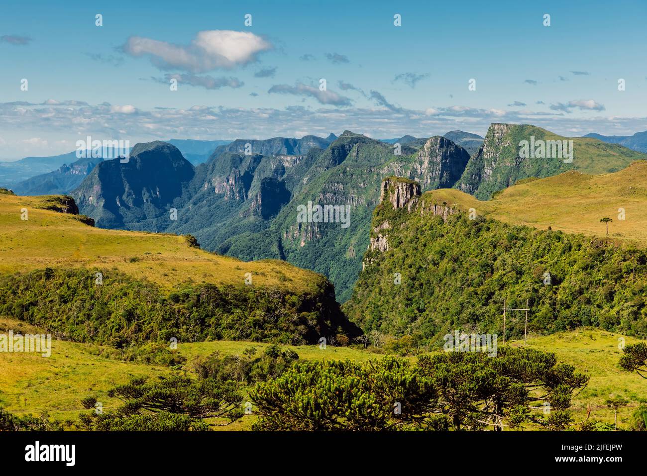 Scenic landscape with Espraiado Canyon and rocks. Mountains in Santa ...