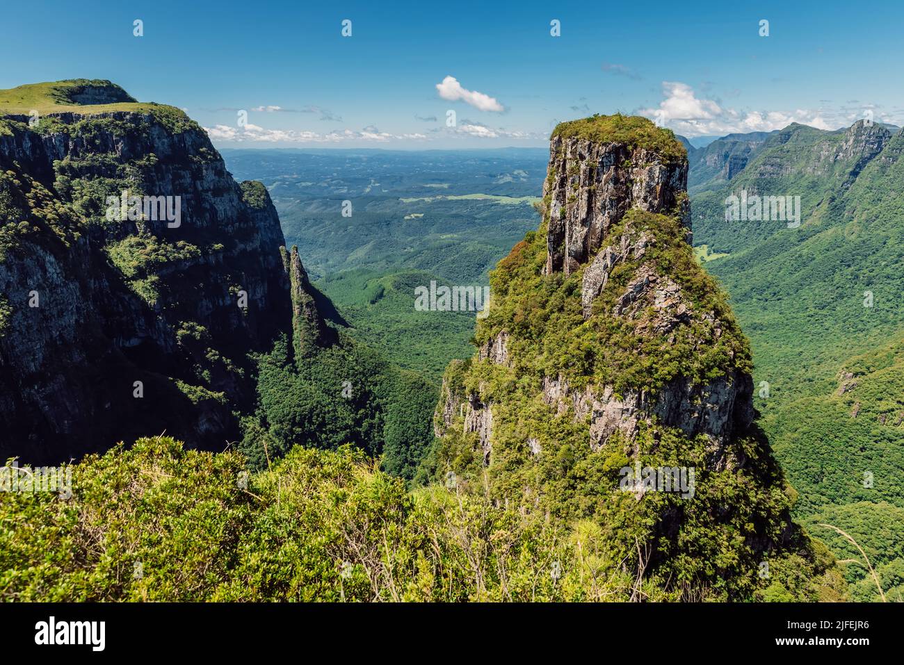 Scenic landscape with Espraiado Canyon and rocks. Mountains in Santa ...