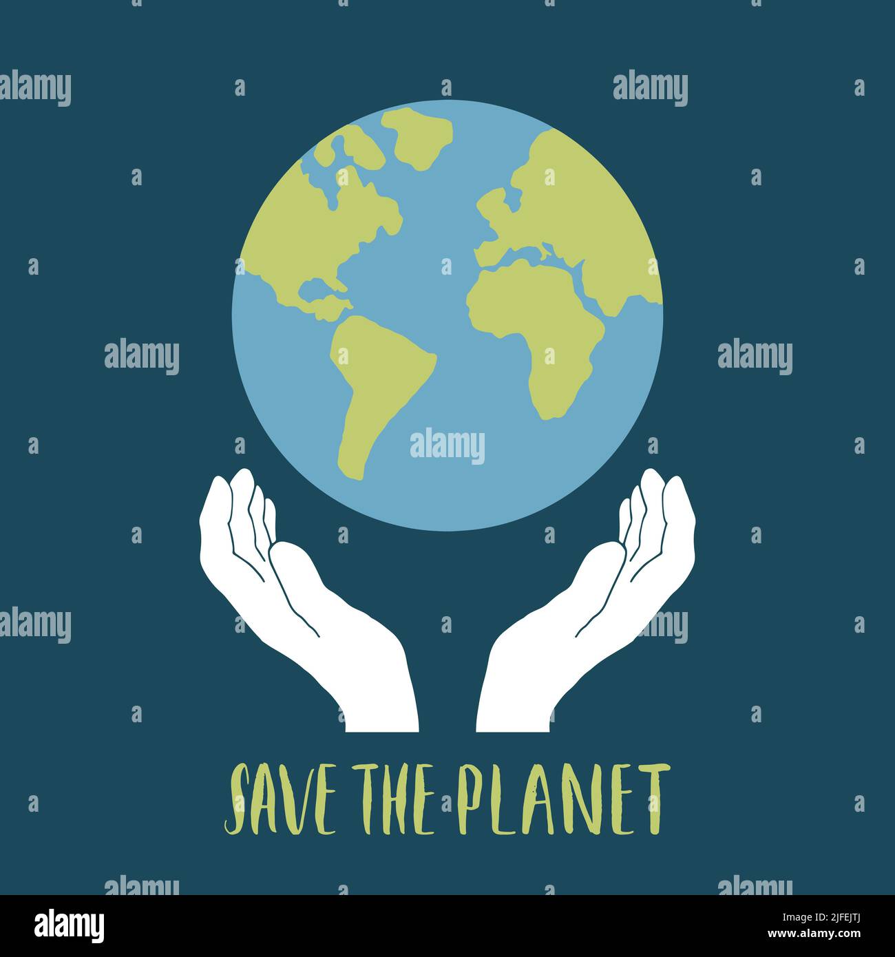 Save the planet card design, environment protection awareness poster ...
