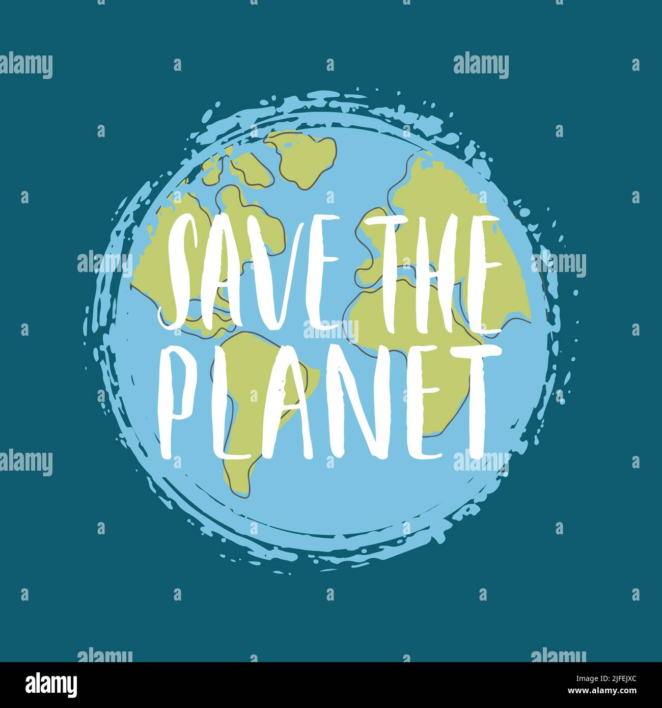 Save the planet card design, environment protection awareness poster ...