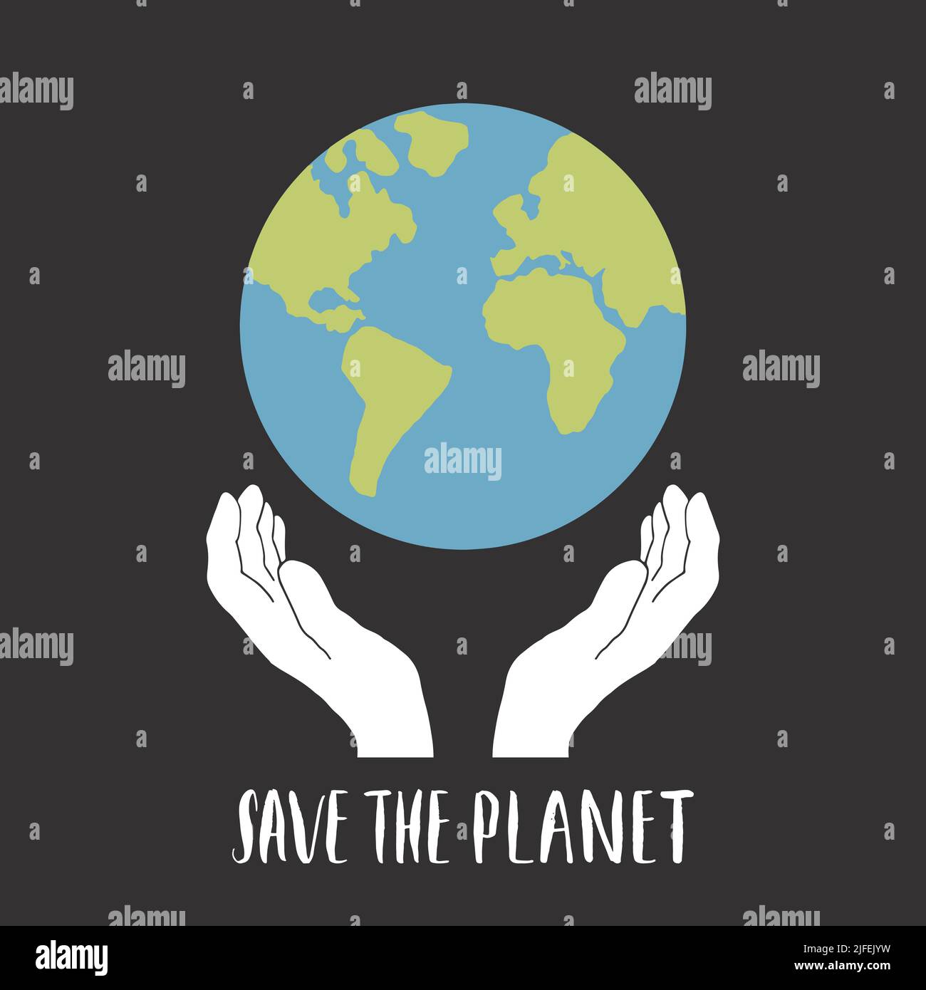 Save the planet card design, environment protection awareness poster ...