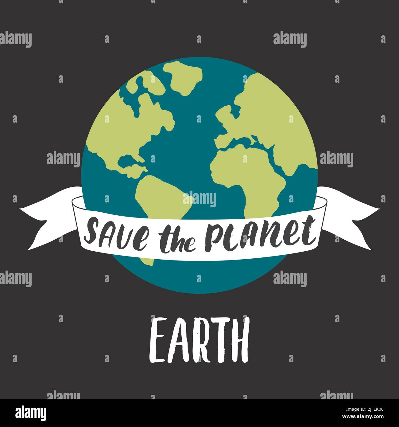 Save the planet card design, environment protection awareness poster ...