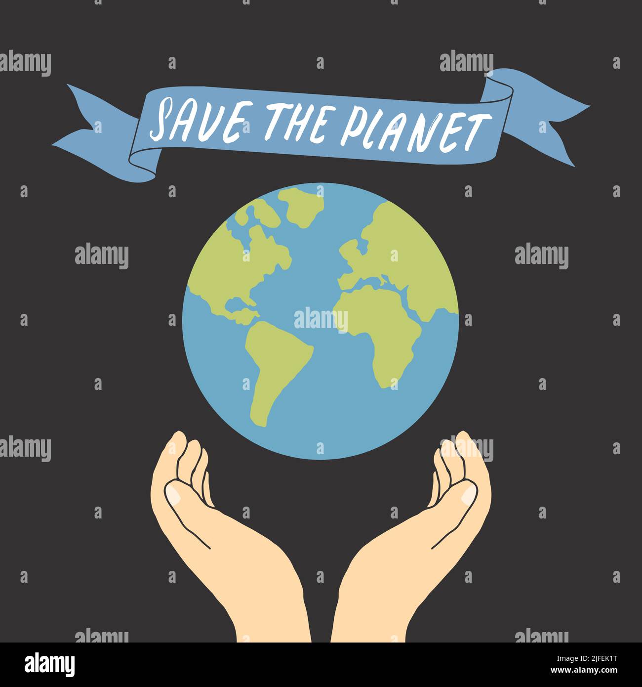 Save the planet card design, environment protection awareness poster ...