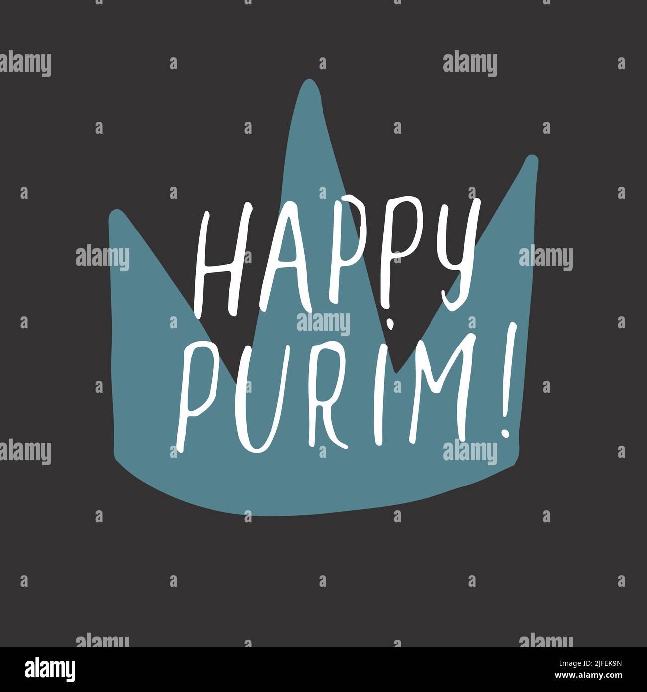Happy Purim lettering, Jewish holiday and traditional elemets. vector ...