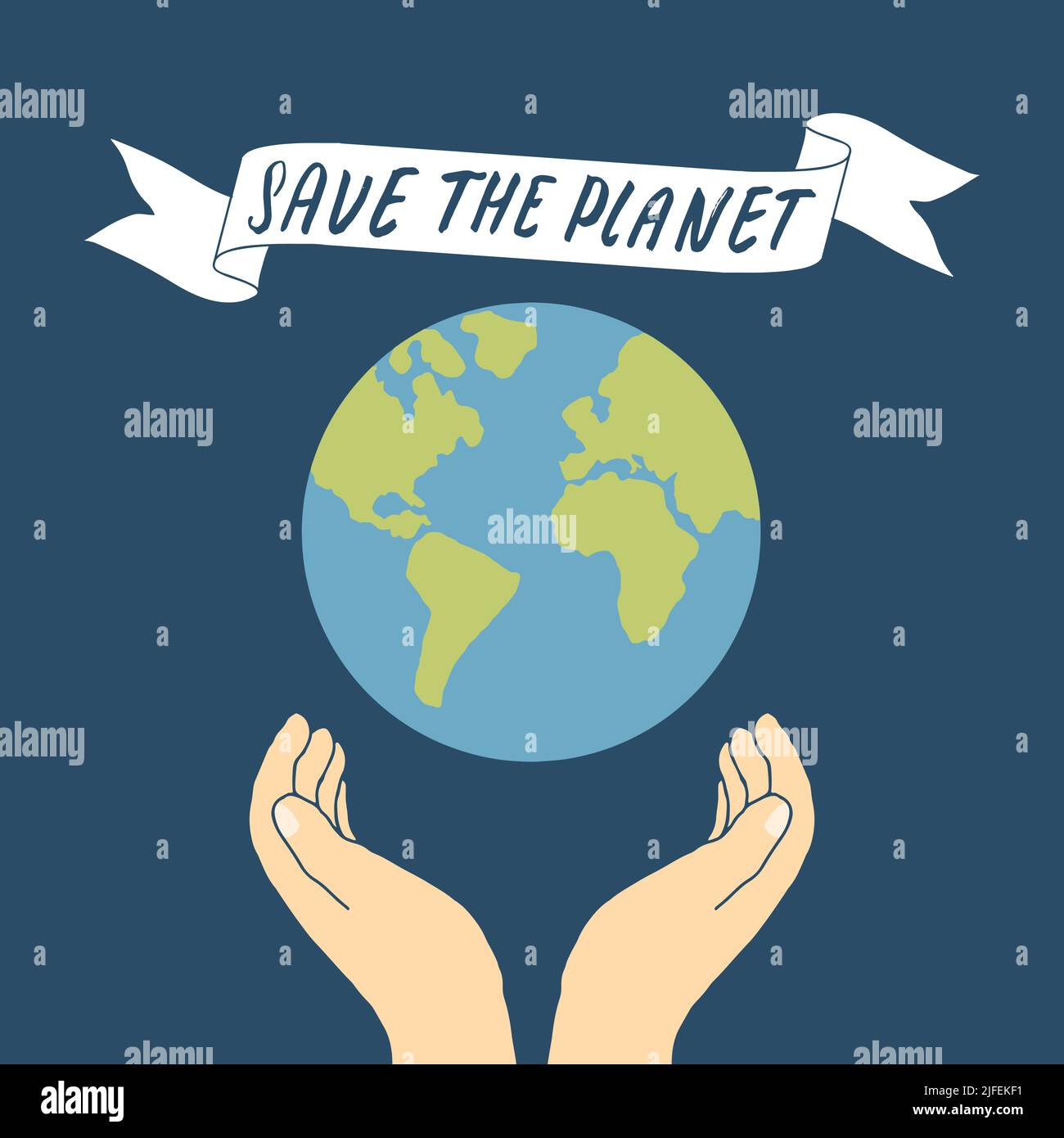 Save the planet card design, environment protection awareness poster ...