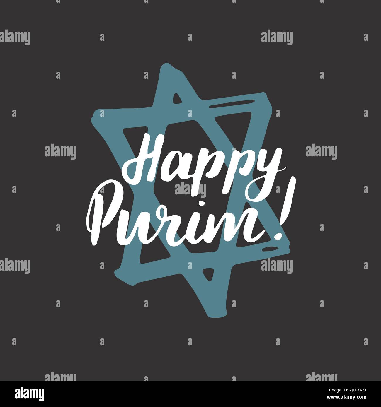 Happy Purim lettering, Jewish holiday and traditional symbol Hebrew ...