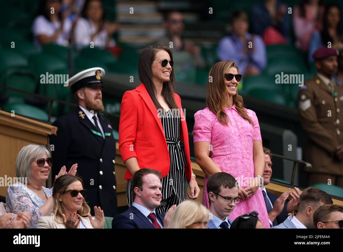 Emily Scarratt and Sarah Hunter in the Royal Box during day six of the ...