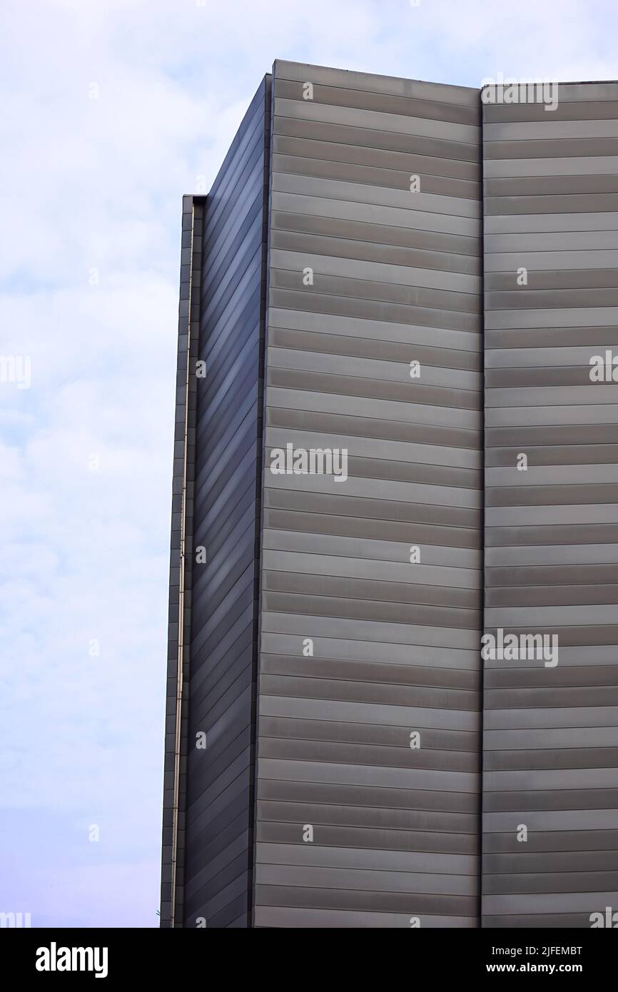 Perspective of high rise building with clouds. Business concept of ...