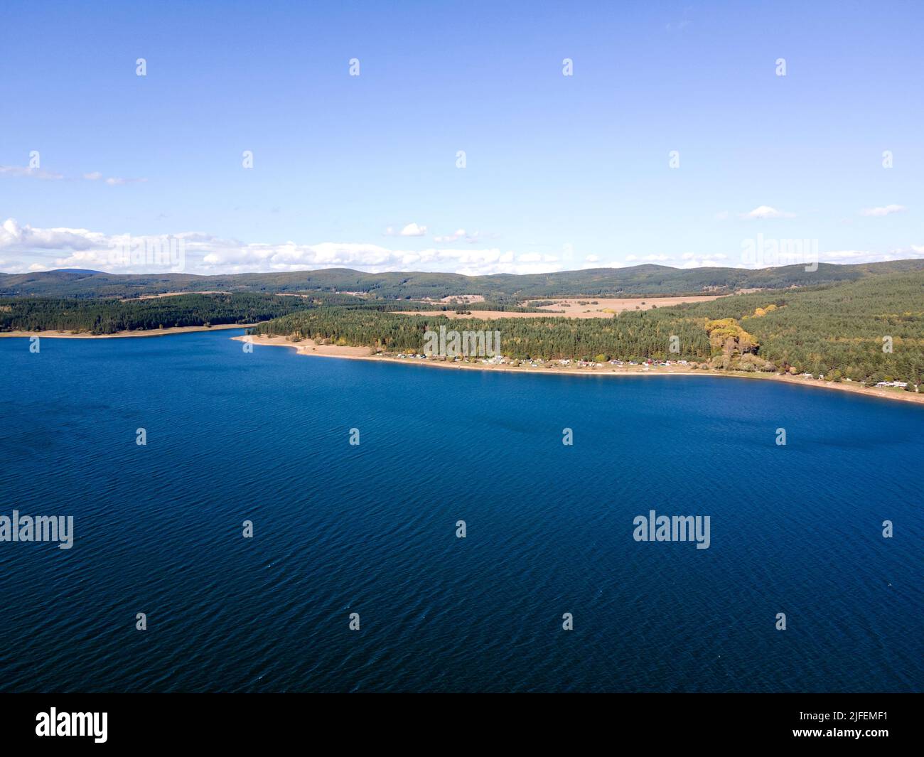 Aerial view of Iskar Reservoir near city of Sofia, Bulgaria Stock Photo ...