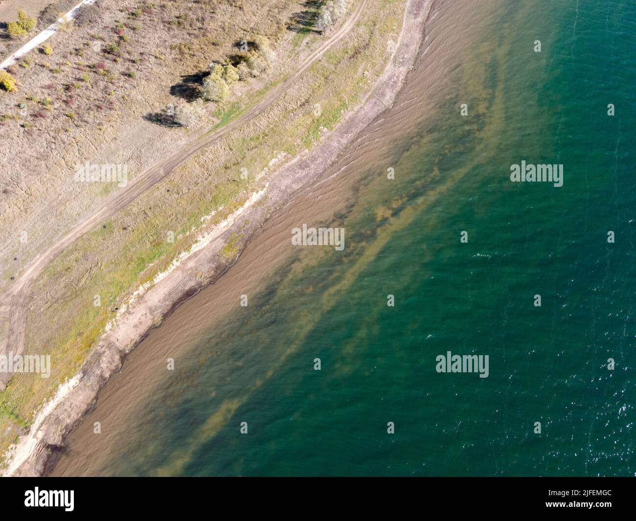 Aerial view of Iskar Reservoir near city of Sofia, Bulgaria Stock Photo ...