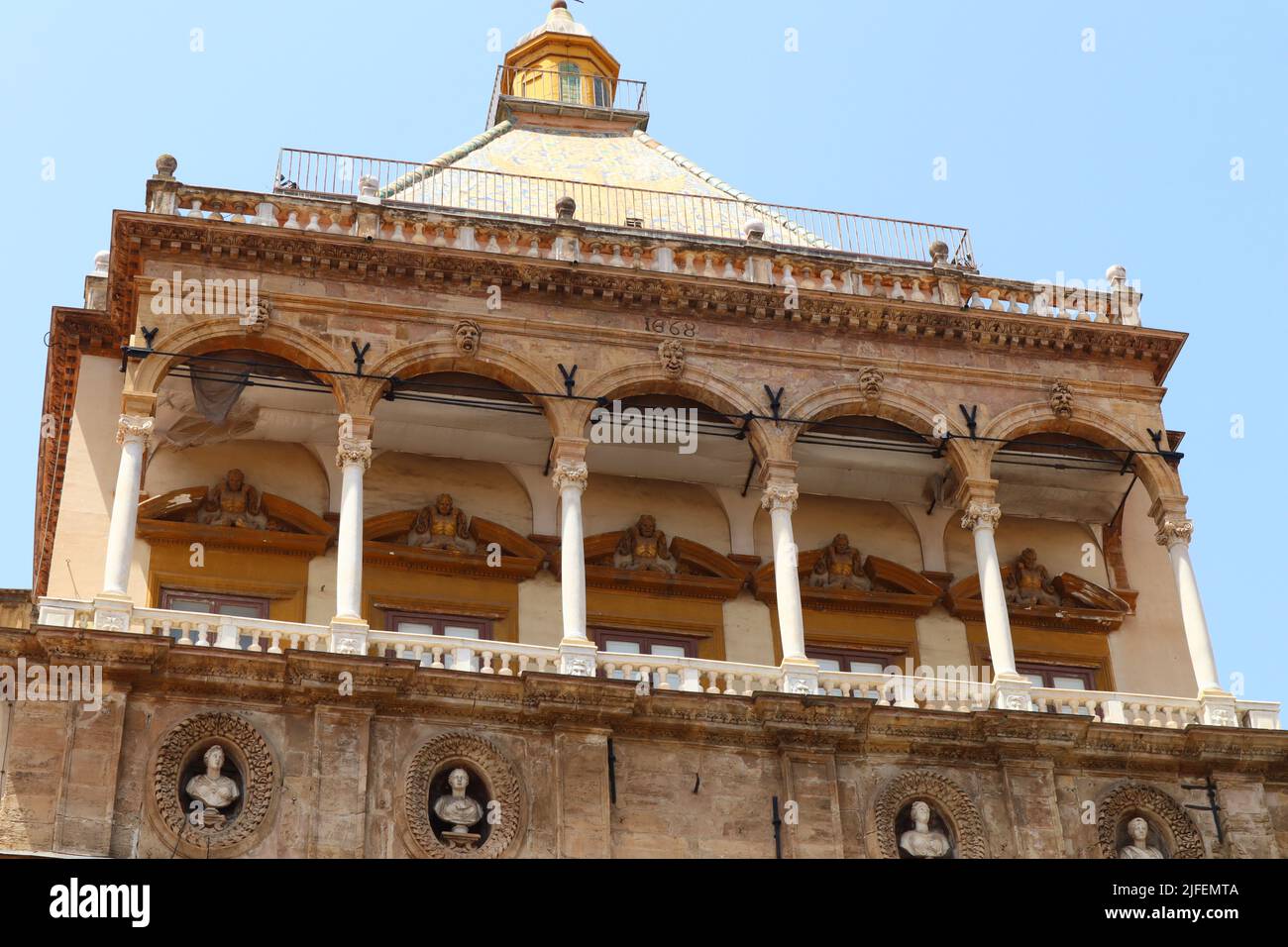 Palermo, Sicily (Italy): Porta Nuova, monumental city gate Stock Photo ...