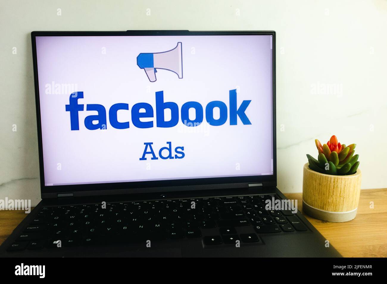 KONSKIE, POLAND - July 02, 2022: Facebook Ads logo displayed on laptop ...