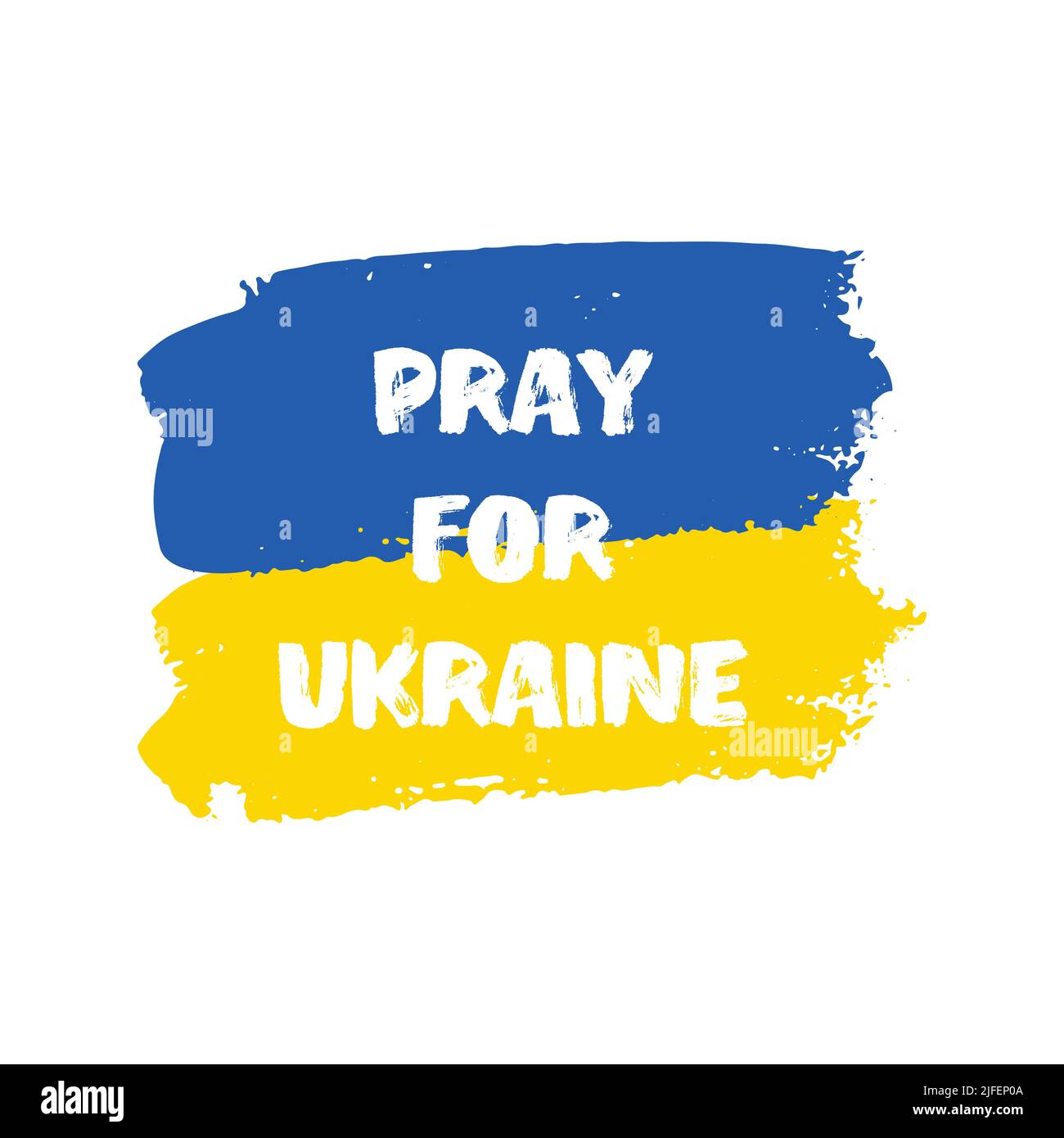 Pray for Ukraine. concept of praying for peace in Ukraine with blue and ...