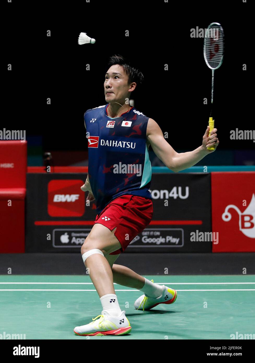 Kuala Lumpur, Malaysia. 02nd July, 2022. Kento Momota of Japan competes ...