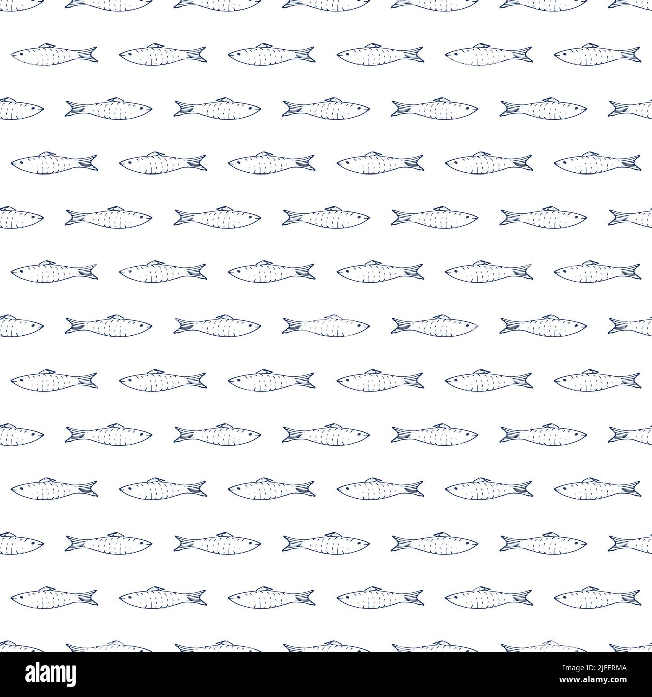 Fish Seamless pattern. Fish Cartoon doodle, Vector illustration Stock ...